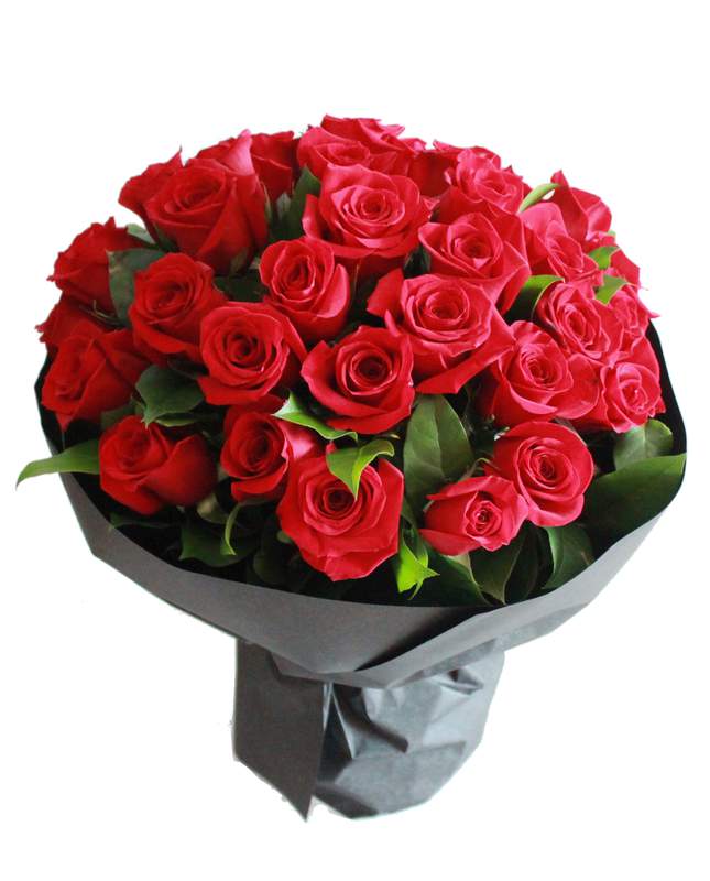 36 American Red roses