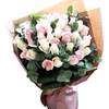 36 Pink and Cream roses
